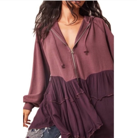 Free People | Jackets & Coats | Rare Free People Ruffle Jacket | Poshmark